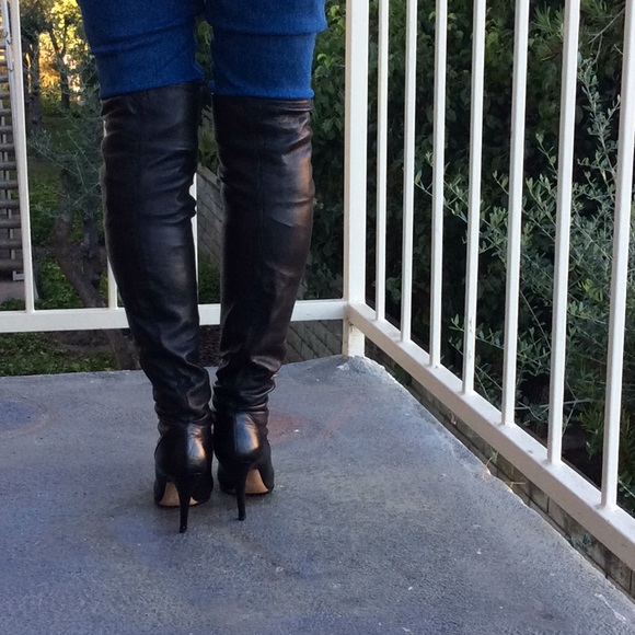 Escada | Shoes | Escada Italian Leather Over The Knee Boots | Poshmark
